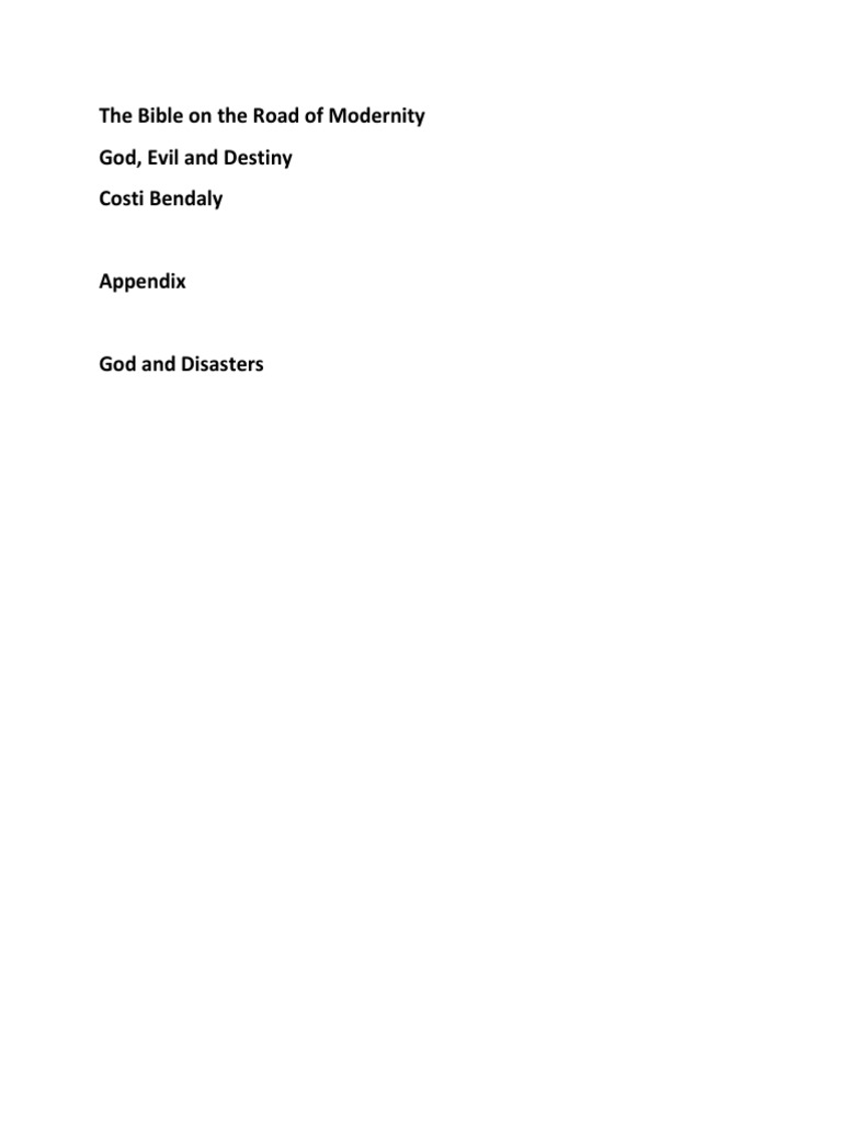 God and Disasters | PDF | Religion And Belief