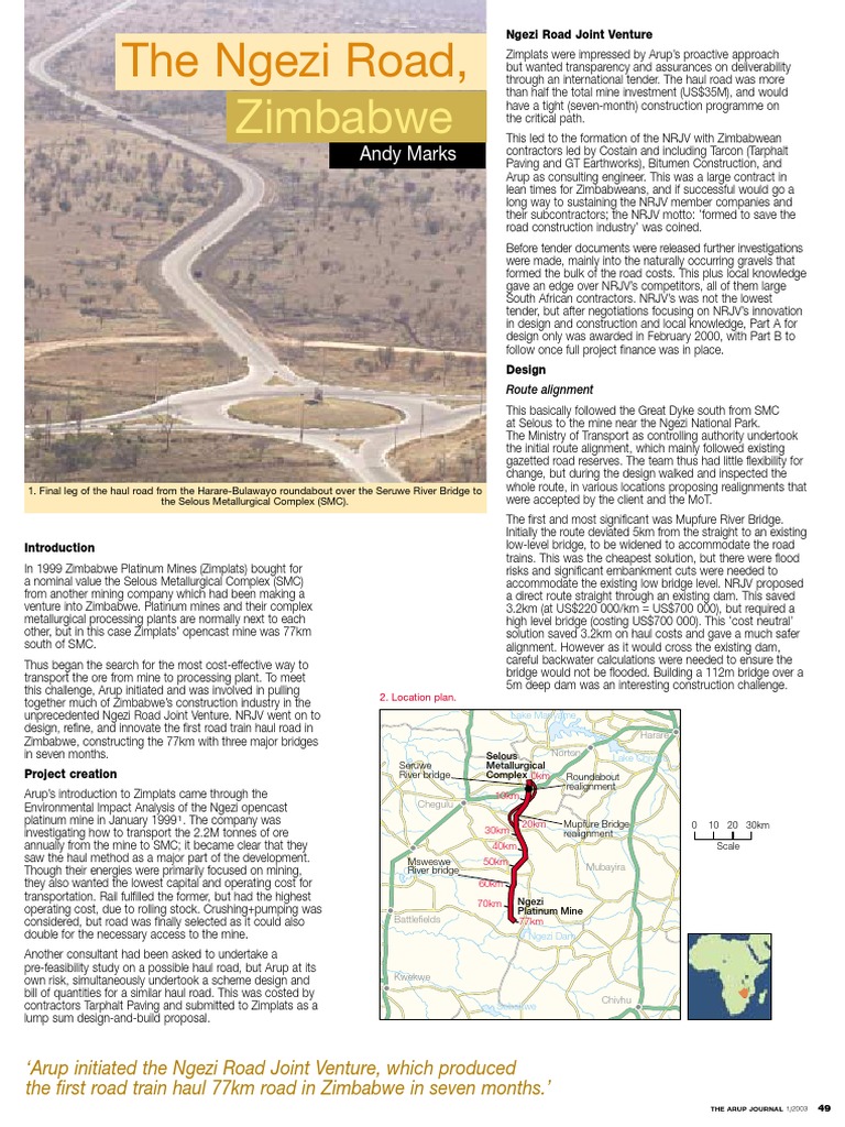 The Ngezi Road-zimbabwe-Andy Marks | PDF | Road | Road Surface