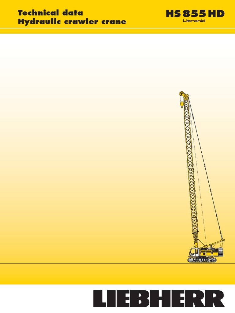 HS 855 HD Technical Data Sheet | PDF | Crane (Machine) | Manufactured Goods