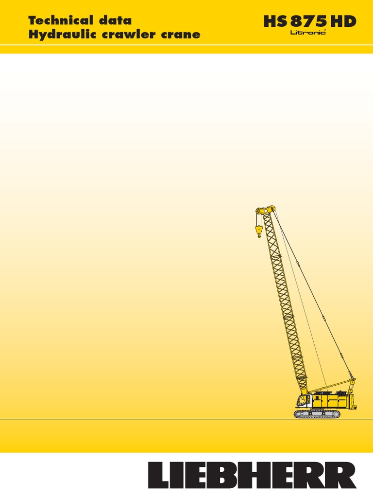 HS 875 HD Technical Data Sheet | PDF | Crane (Machine) | Pump