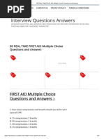 First Aid Exam Questions & Answers | PDF | Cardiopulmonary ...