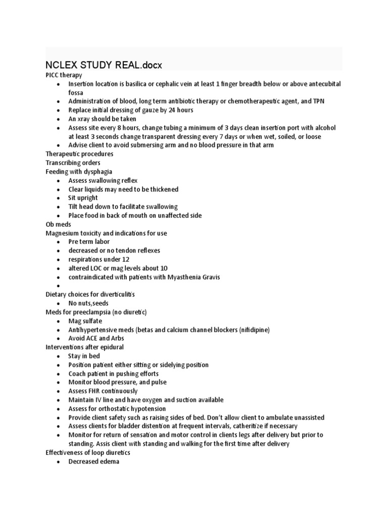 Nclex Study | PDF | Heart | Heart Failure