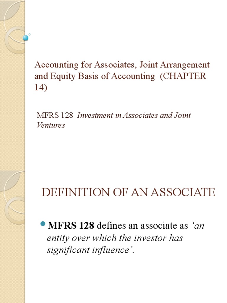 Accounting for Associates & Joint Ventures | PDF | Equity (Finance ...