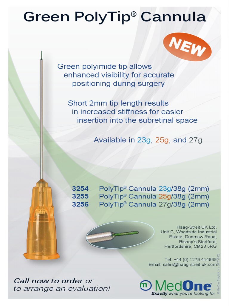 Green PolyTip Cannula | PDF