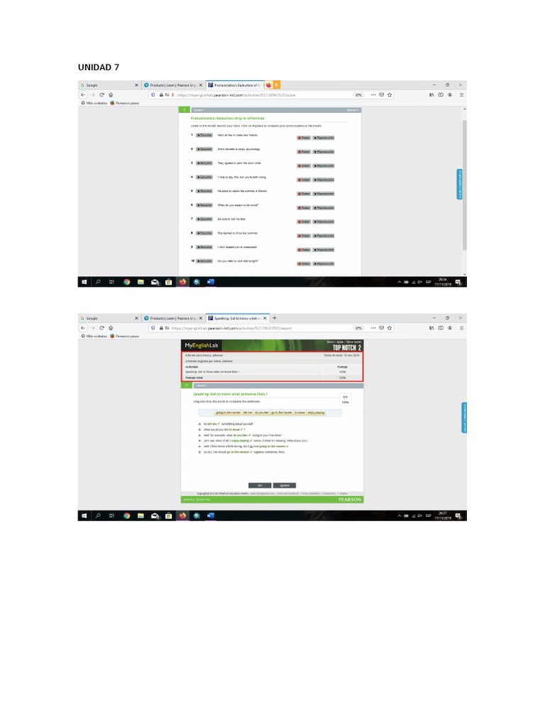 UNIDAD 7 Ingles | PDF