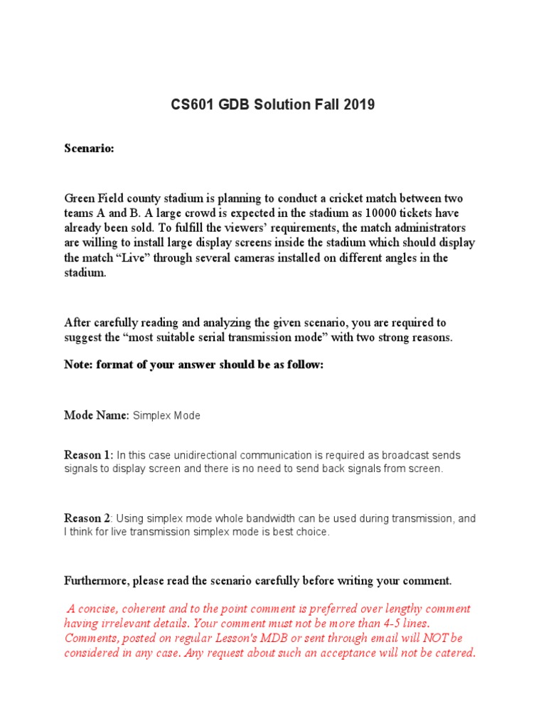 CS601 GDB Solution Fall 2019 | PDF | Computers