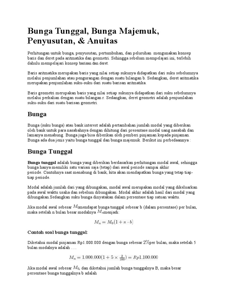 Bunga Tunggal Dan Majemuk | PDF