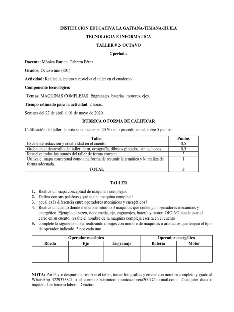 1445 - Octavo Uno - Tecnologia e Informatica | PDF | Engranaje | Eje