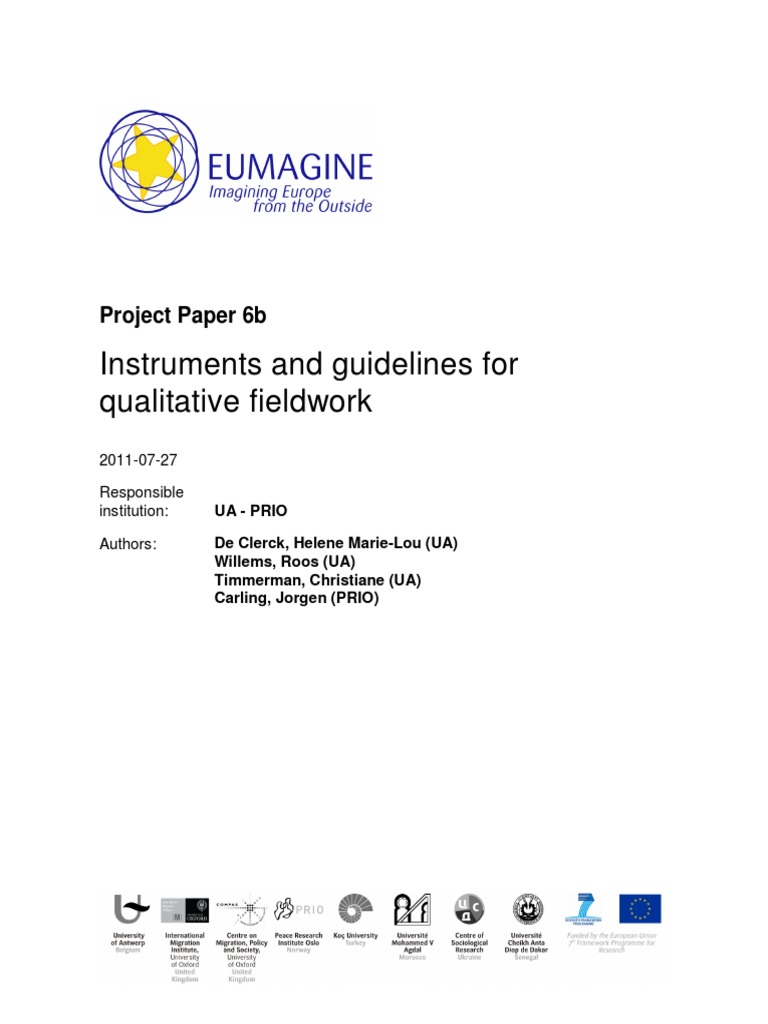 Qualitative Fieldwork Guidelines | PDF | Qualitative Research | Interview