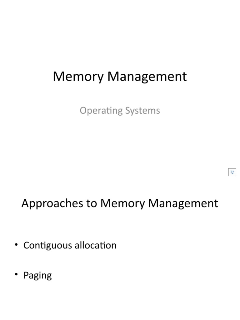 Memory Management | PDF | Computer Data Storage | Cpu Cache