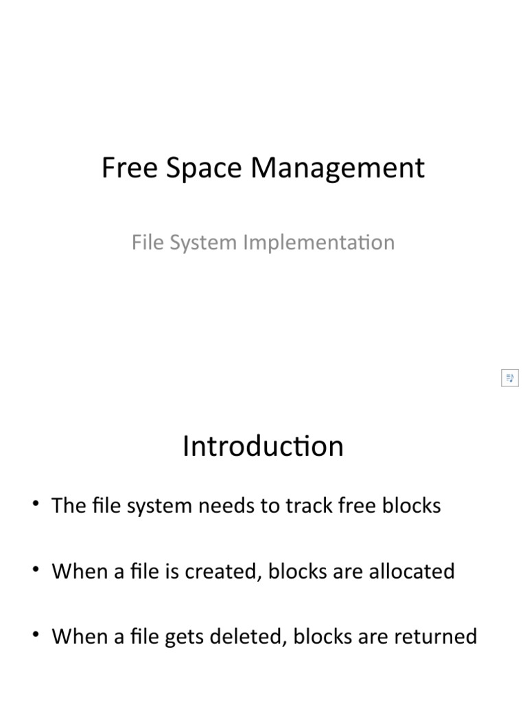 Free Space Management | PDF | Array Data Structure | Pointer (Computer ...