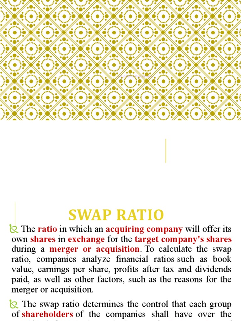 Swap Ratio Determination & Evaluation of Merger Proposal | PDF ...