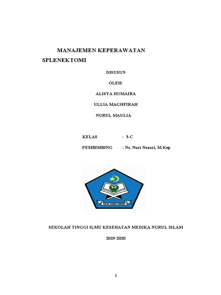 Manajemen Keperawatan Splenektomi | PDF