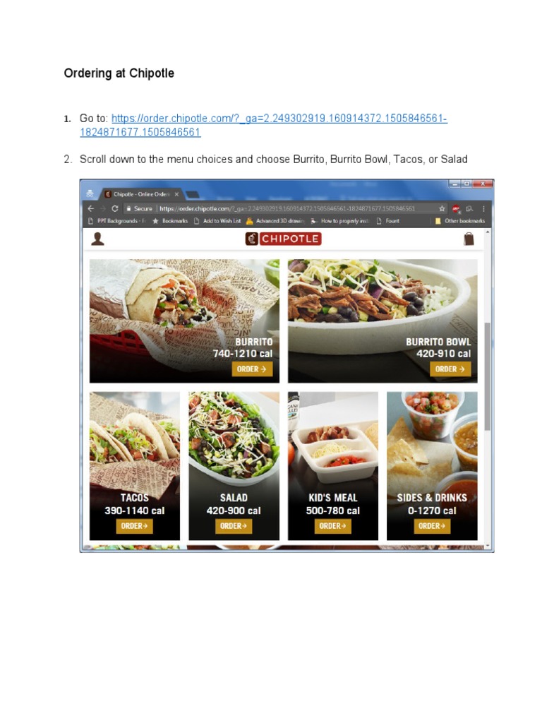 Ordering at Chipotle | PDF | Wellness