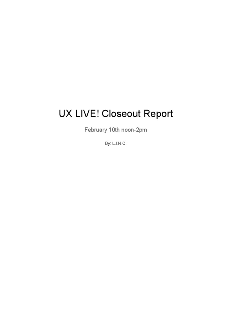 Close Out Report | PDF | Communication