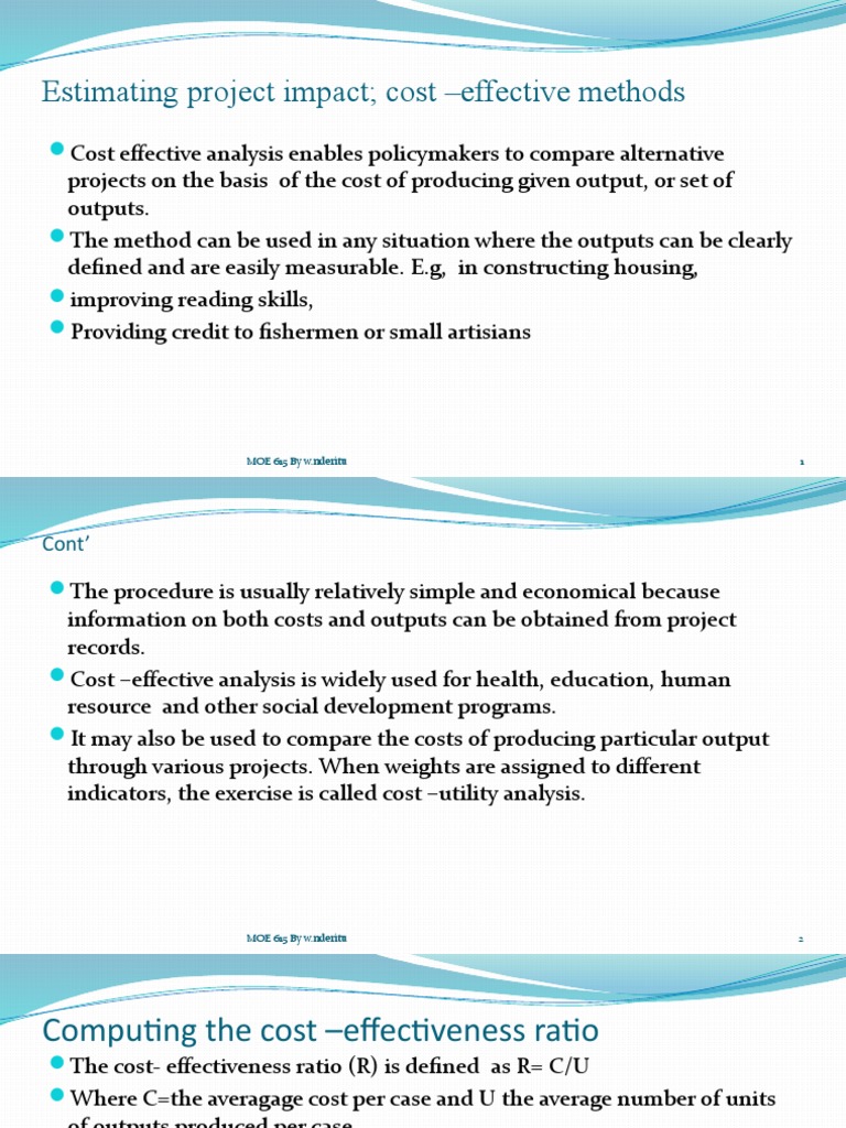 MOE 615 LESSON 4 Cost Effective Model | PDF | Cost Effectiveness ...