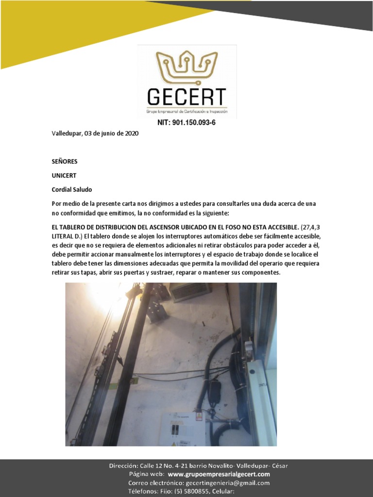 Carta Ascensor | PDF