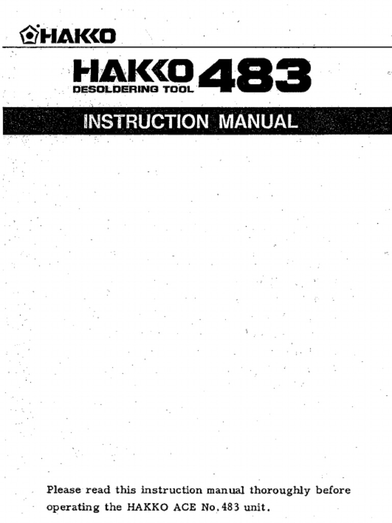 Hakko 483 | PDF