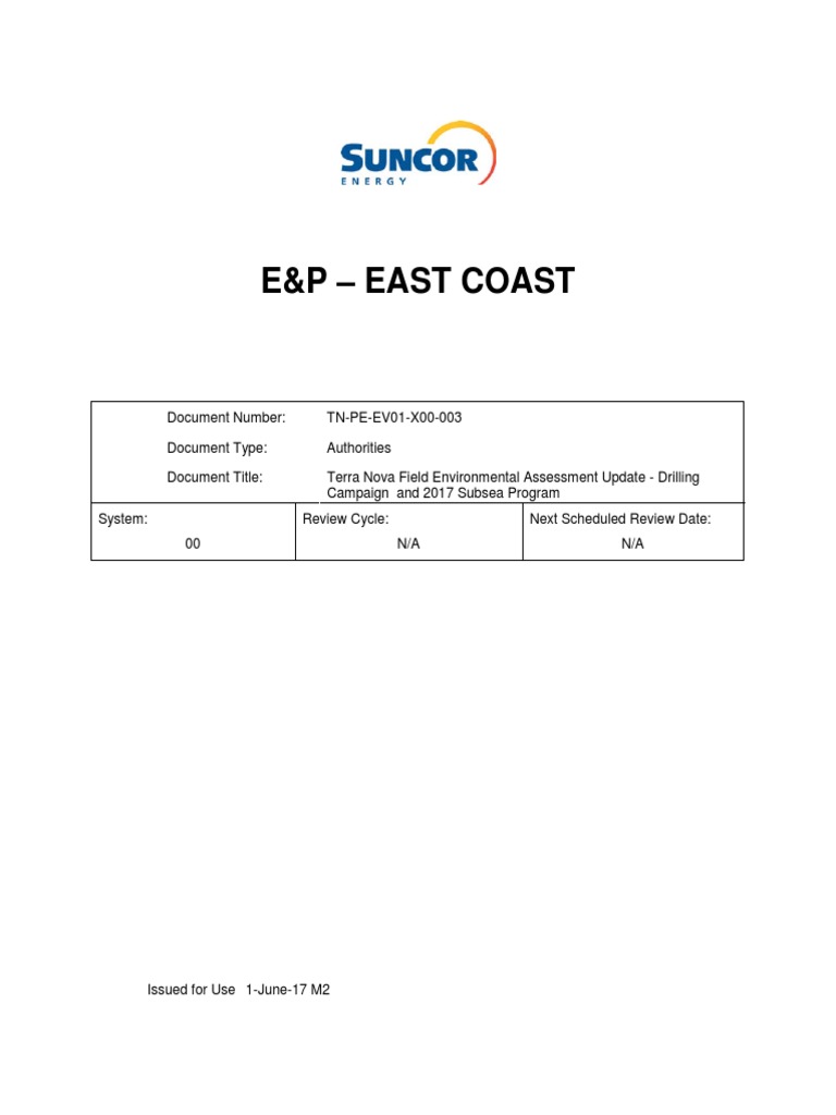 2017-18 Drilling Programme | PDF | Subsea (Technology) | Oil Spill