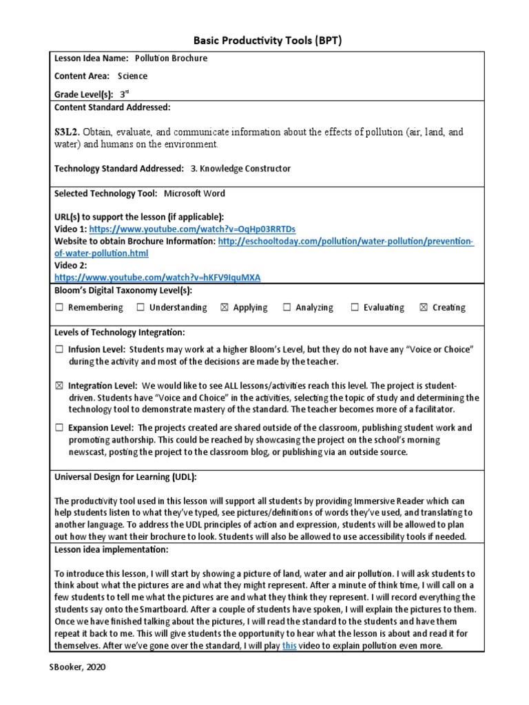 BPT Lesson Outline | PDF | Teaching | Psychological Concepts