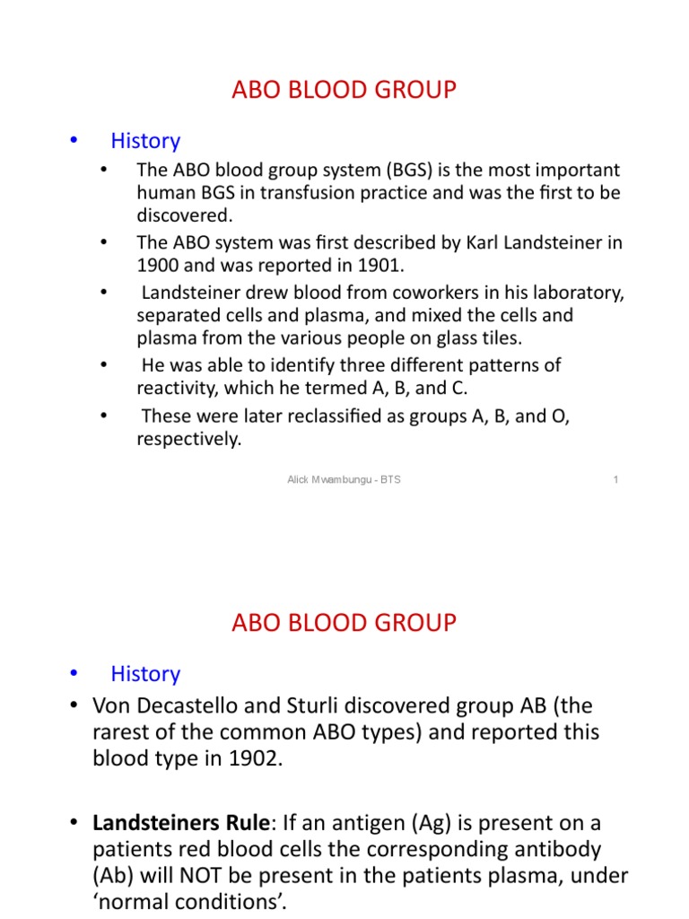 ABO Blood Group System | PDF | Blood Type | Antibody