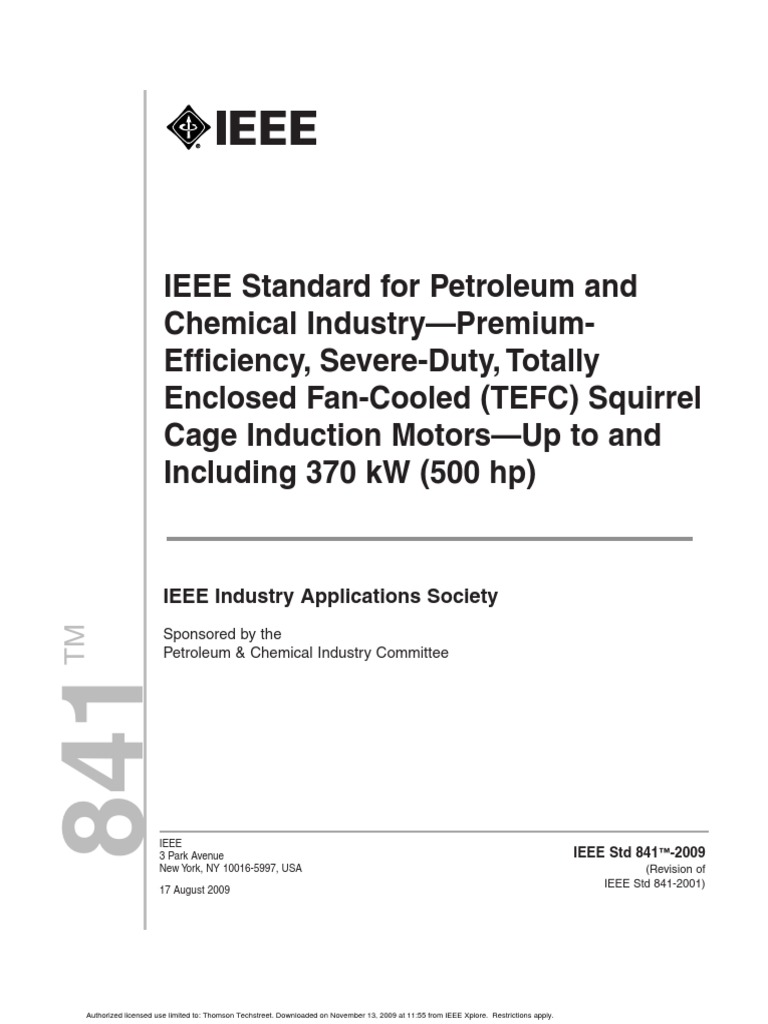Previews IEEE 841-2009 Pre PDF | PDF | Electric Motor | Institute Of ...