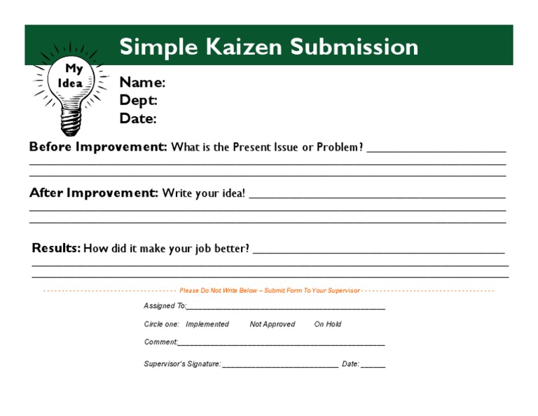 12 Simple Kaizen Template | PDF