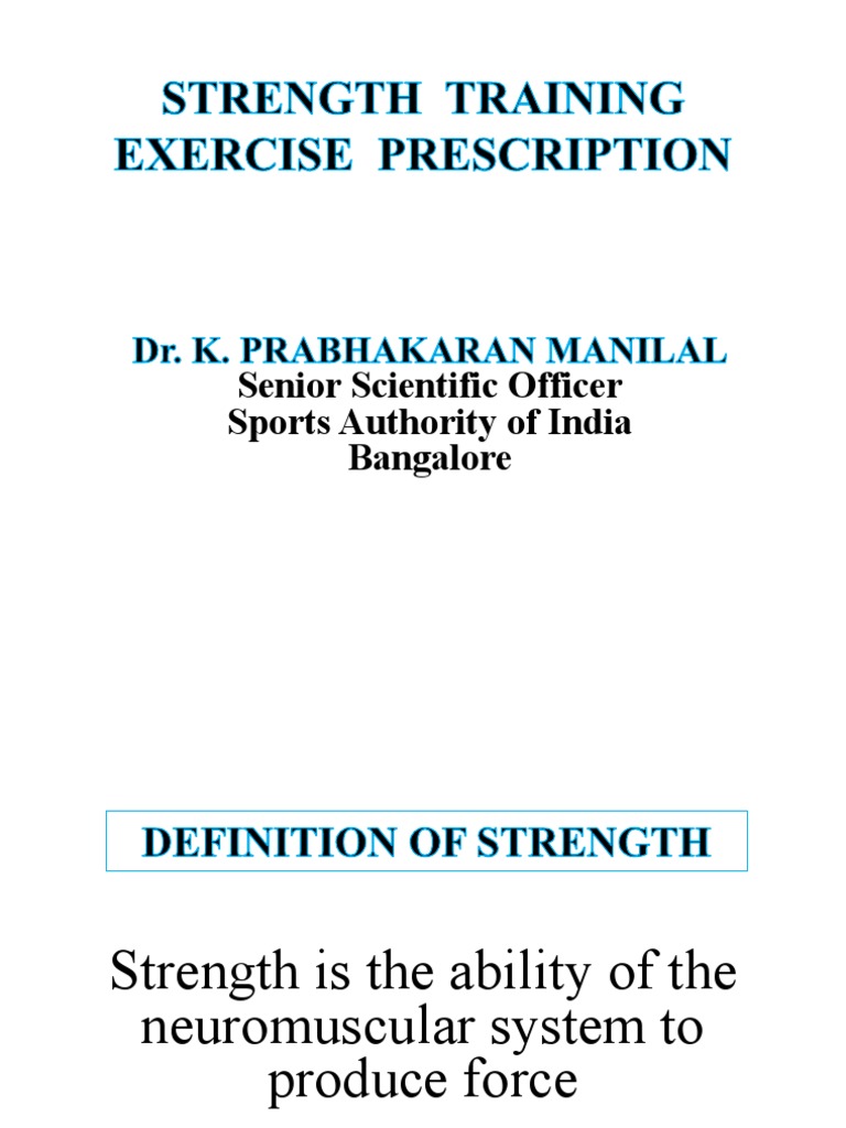 Exercise Prescription | PDF | Strength Training | Muscle Hypertrophy