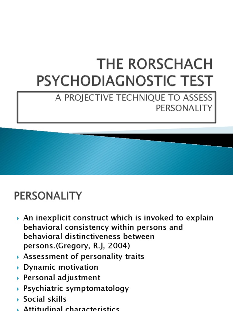 The Rorschach Psychodiagnostic Test | Download Free PDF | Psychiatry ...