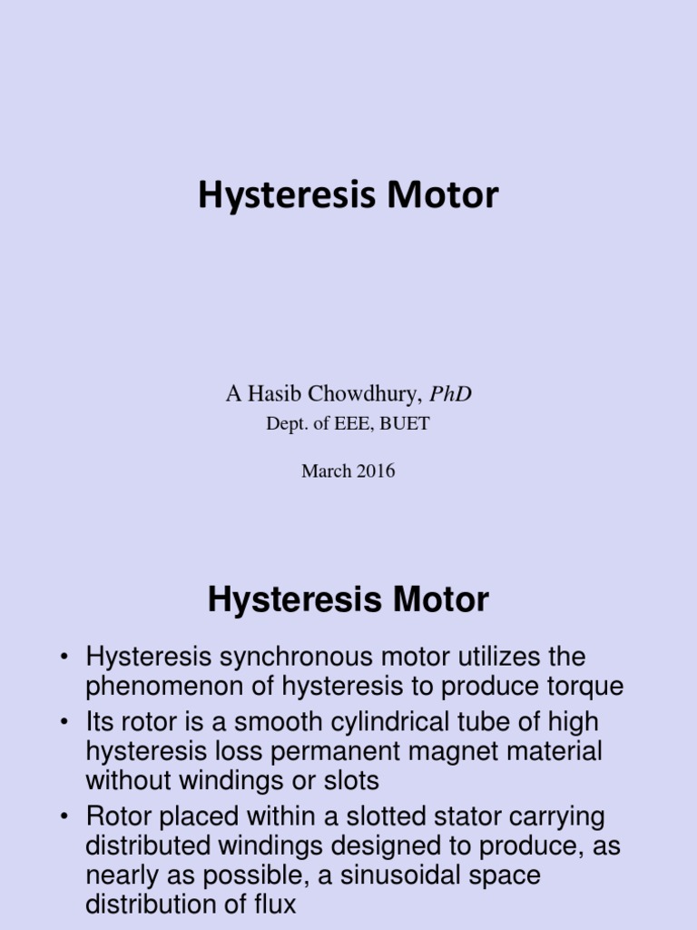 7 - Hysteresis Motor | PDF | Electric Motor | Electromagnetism