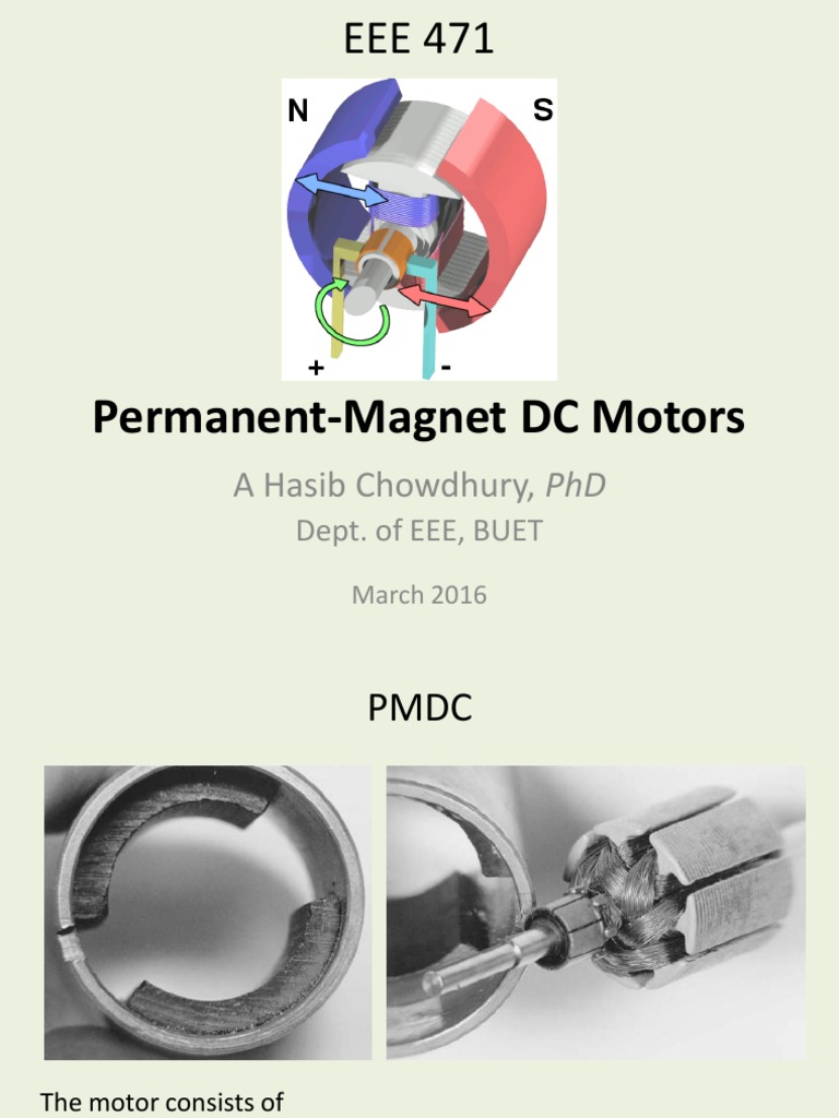 3 - Permanent-Magnet DC Motors | PDF | Electric Motor | Inductance