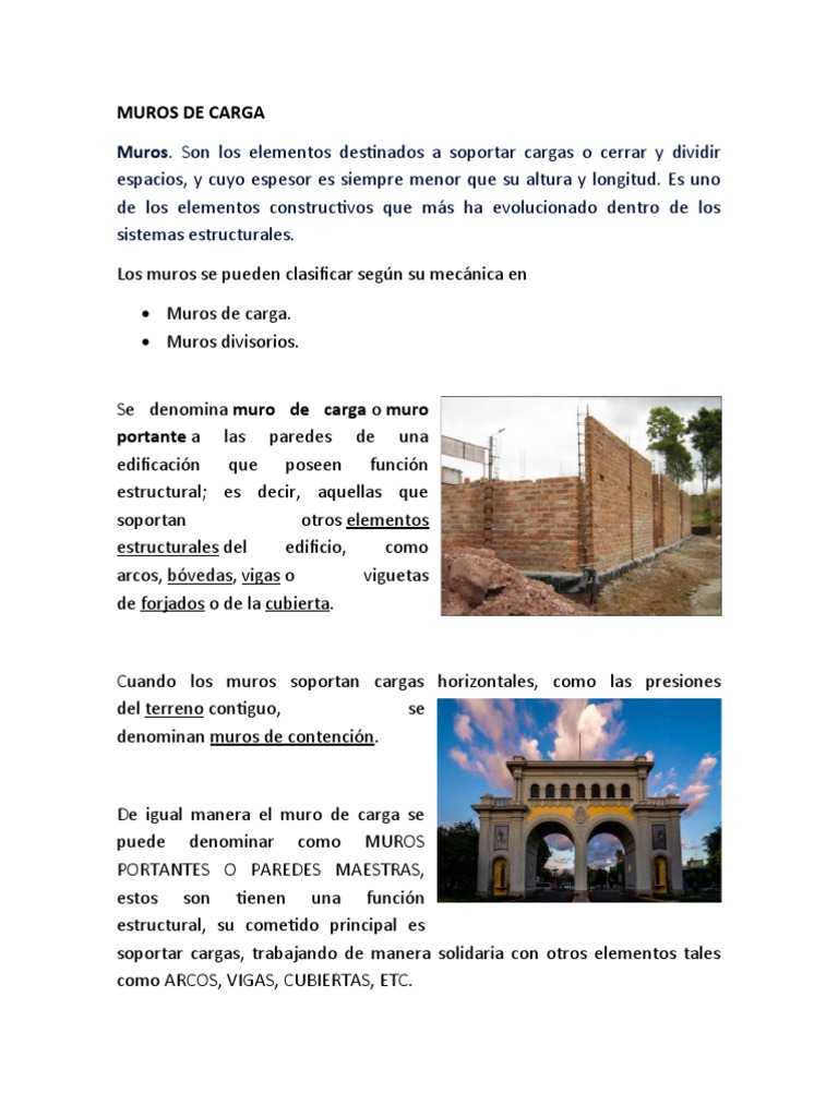 Muros de Carga: Función y Tipos | PDF | Diseño arquitectonico ...