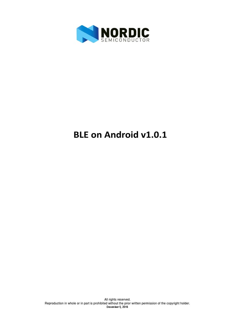 BLE On Android v1.0.1: All Rights Reserved. December 5, 2016 | PDF ...