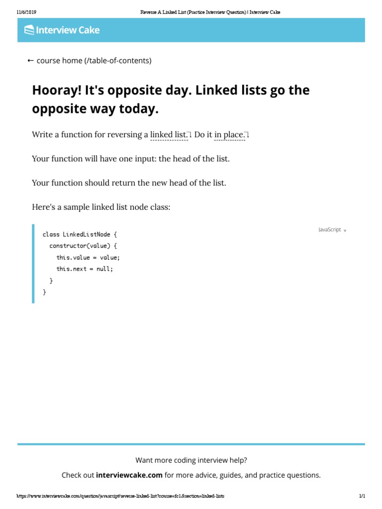 Linked List Reversal Guide Pdf Career Growth Computers