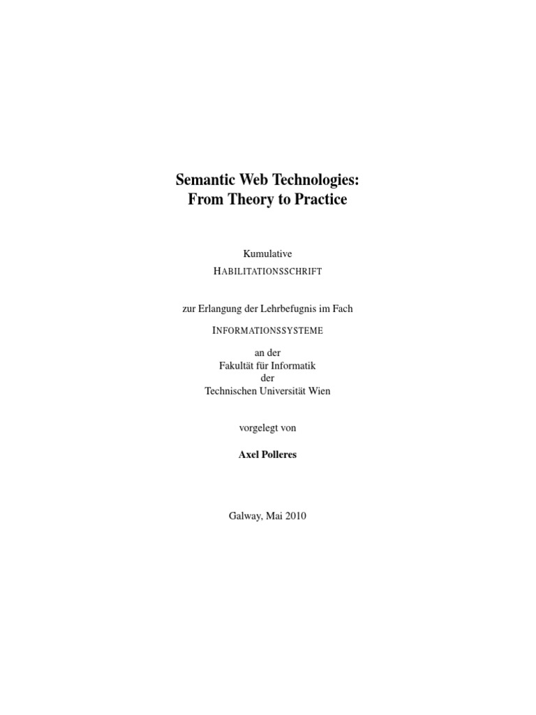 Habilitation | PDF | Resource Description Framework | Xml