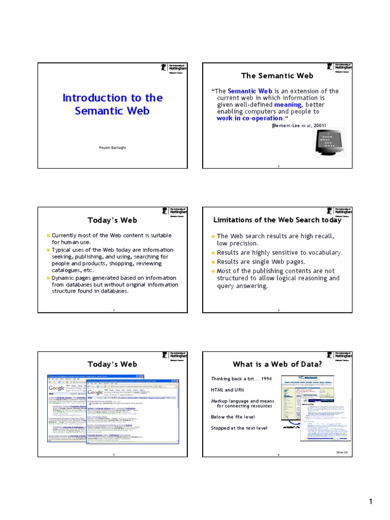 Introduction To The Semantic Web | PDF | Resource Description Framework ...