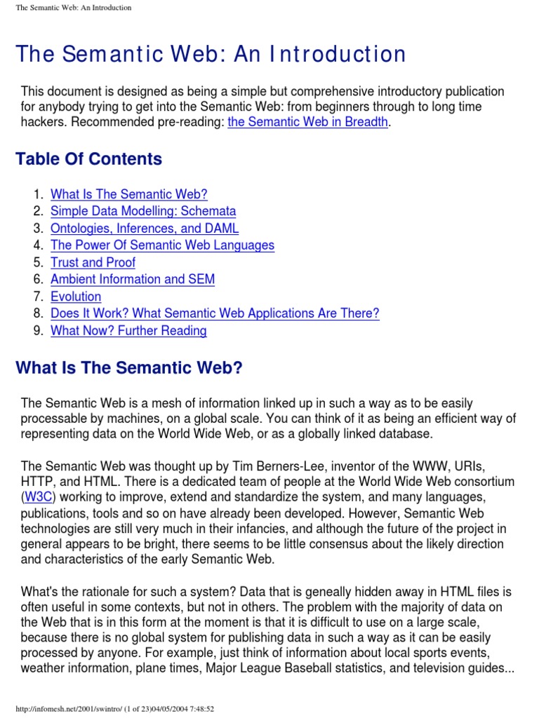 The Semantic Web An Introduction | PDF | Resource Description Framework ...