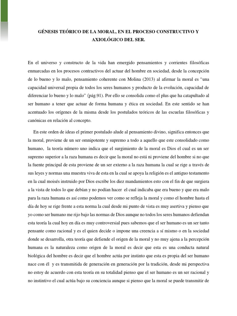 Ensayo Origen de La Moral 1 PDF | PDF | Moralidad | Homo Sapiens Ensayo Origen de La Moral 1 PDF | PDF | Moralidad | Homo Sapiens