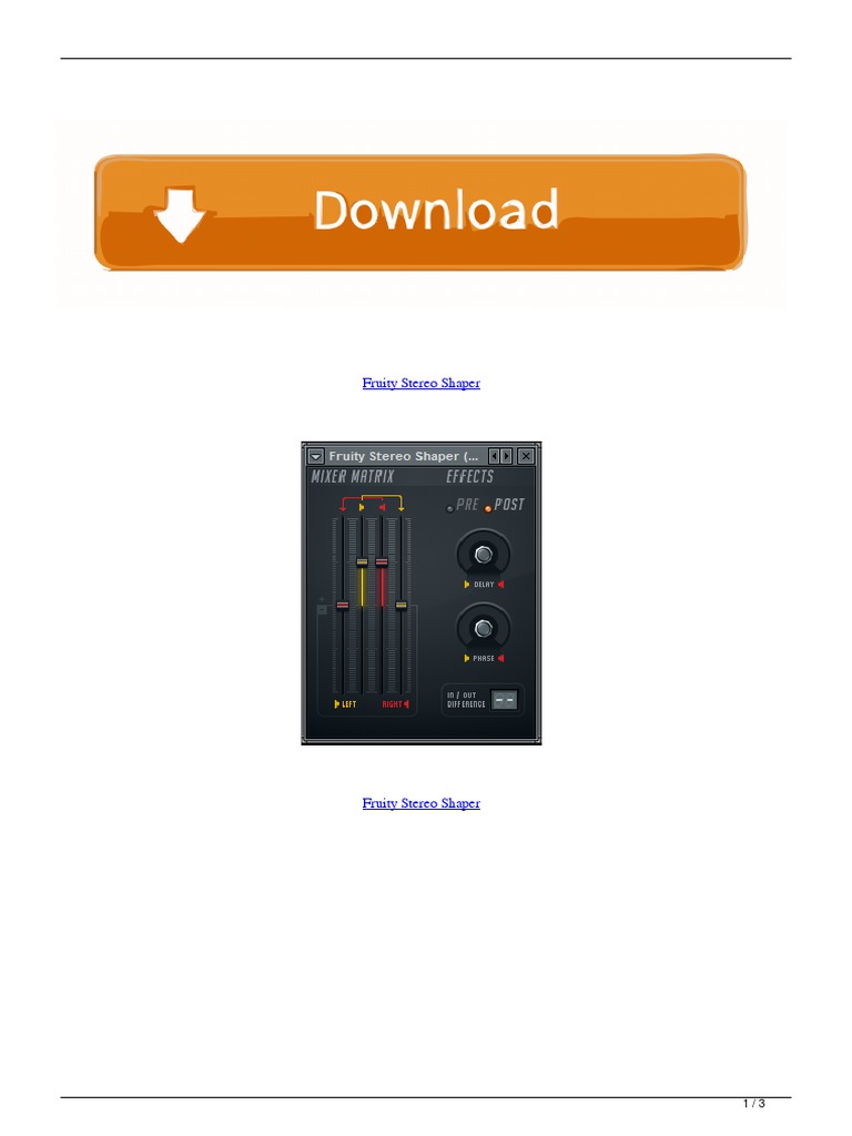 Using Fruity Stereo Shaper in FL Studio | PDF | Digital Technology ...