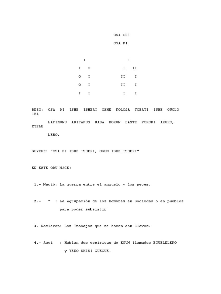 (9-7) Osa Odi | PDF | Santeria | Religión y creencia