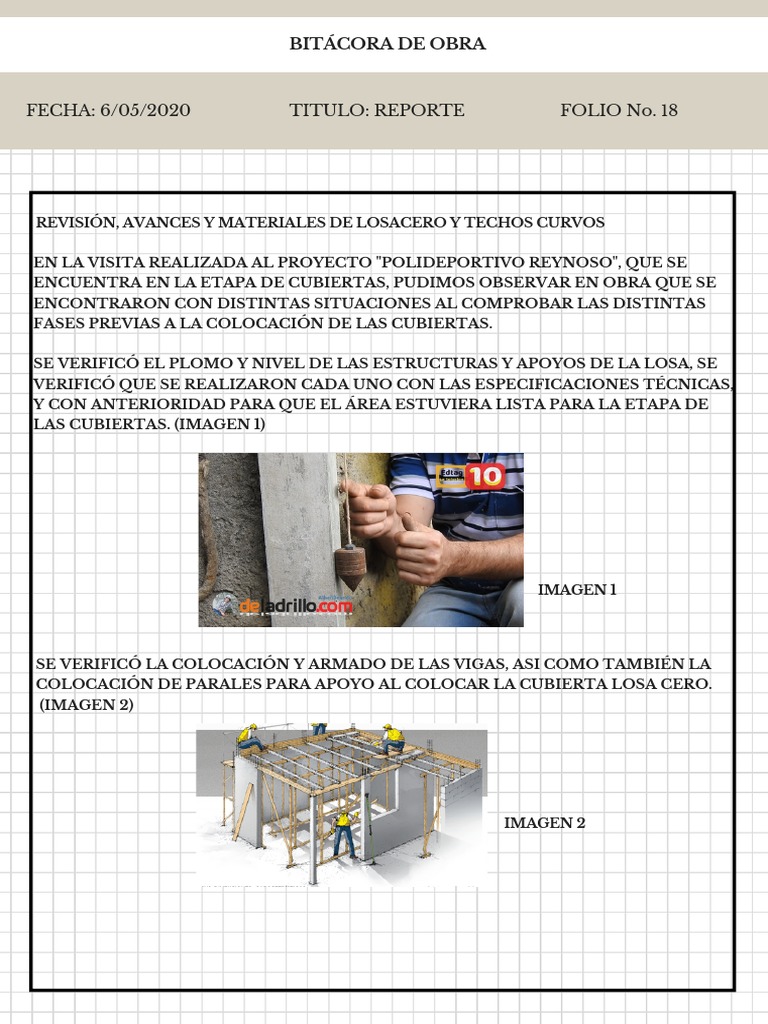 Bitácora de Obra | PDF