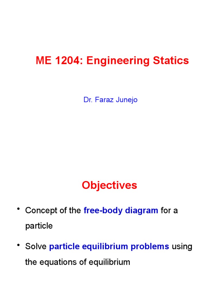 Equilibrium of A Particle | PDF | Tension (Physics) | Force