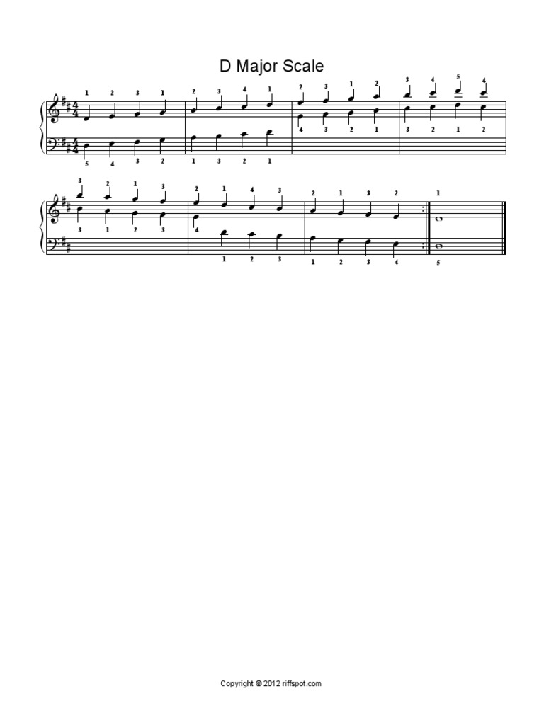 D Major Scale | PDF