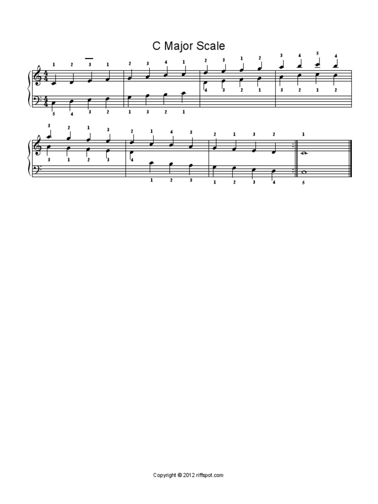 C Major Scale | PDF