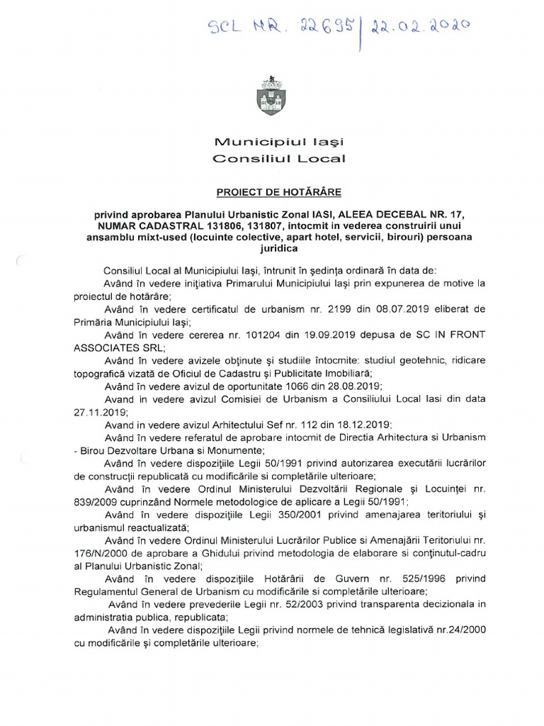 Proiect Nr. 47-PUZ Aleea Decebal 17 | PDF