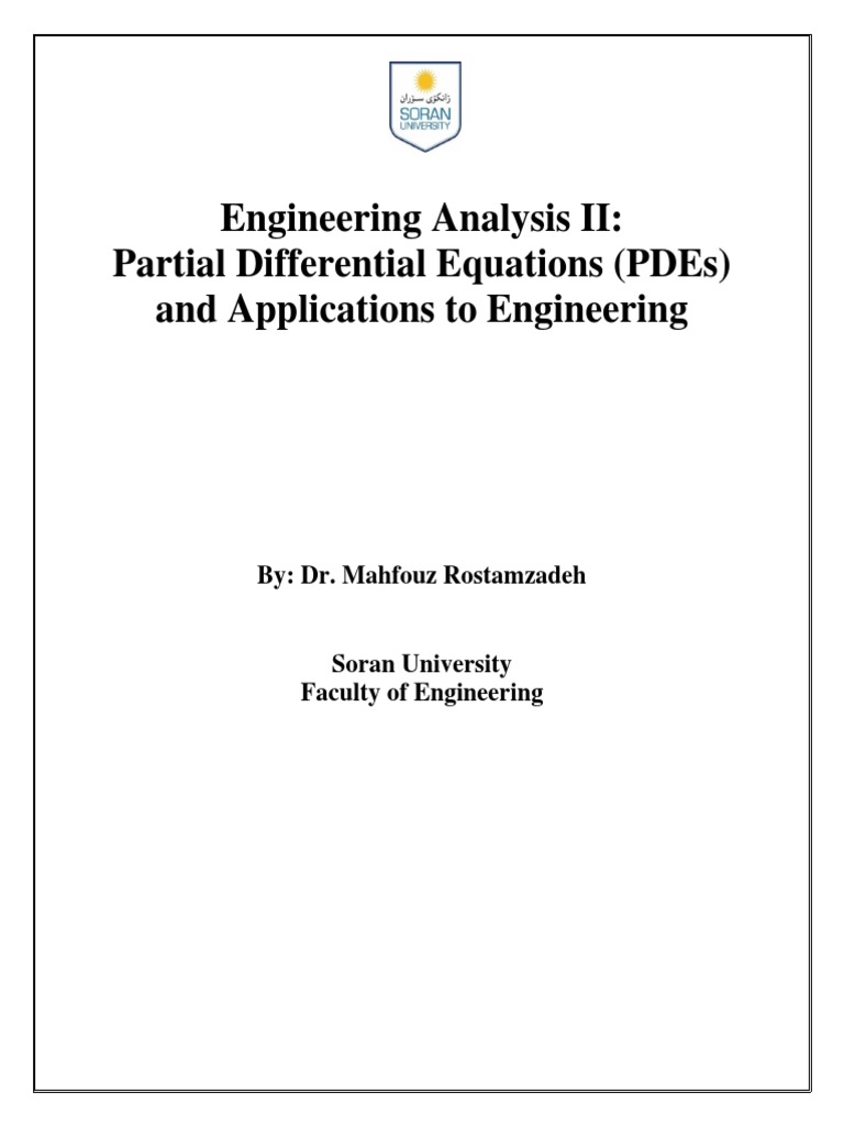 Engineering Analysis Ii: Partial Differential Equations (Pdes) and ...