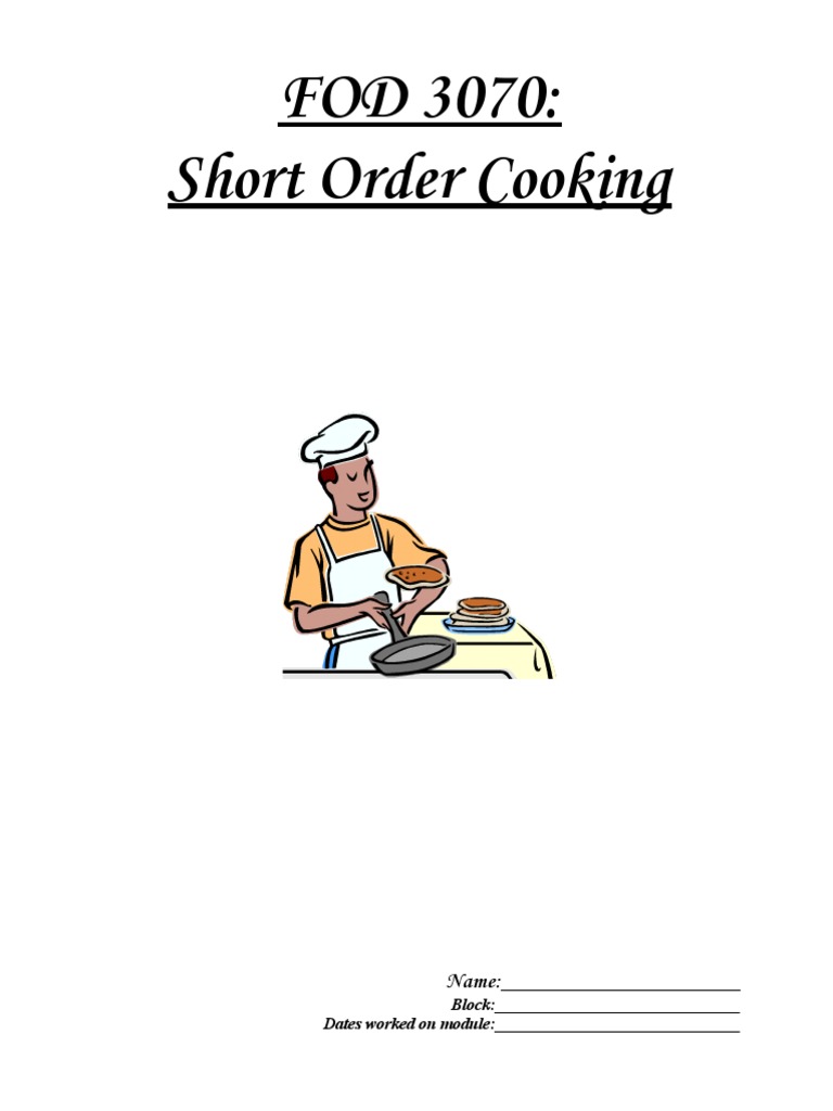 Fod3070 Short Order Cooking SLG | PDF | Cooking | Baking