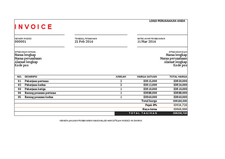 Contoh Invoice | PDF
