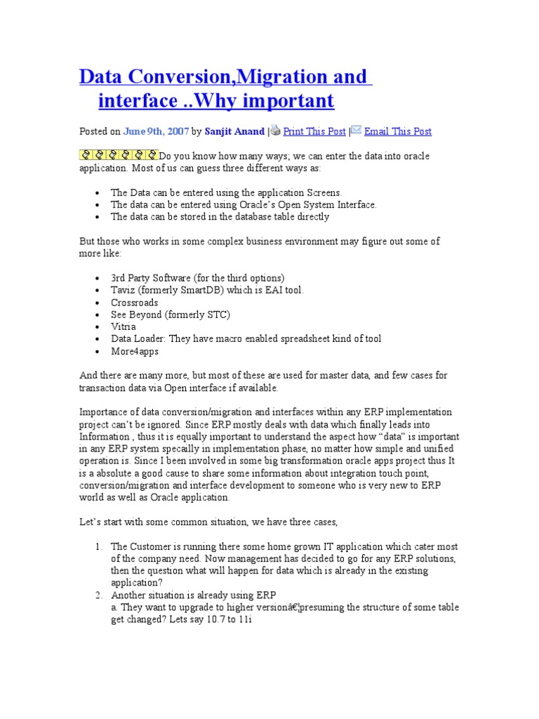 Understanding the Importance of Data Conversion, Migration, and Interfaces in ERP ...