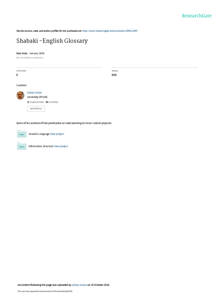 Shabaki EnglishDictionary2016 | PDF | Stress (Linguistics) | Subject ...